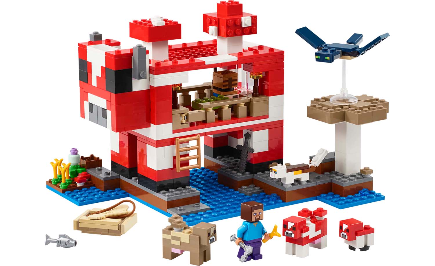 LEGO Minecraft The Mooshroom House Building Toy Set 21270 – LEGO ...
